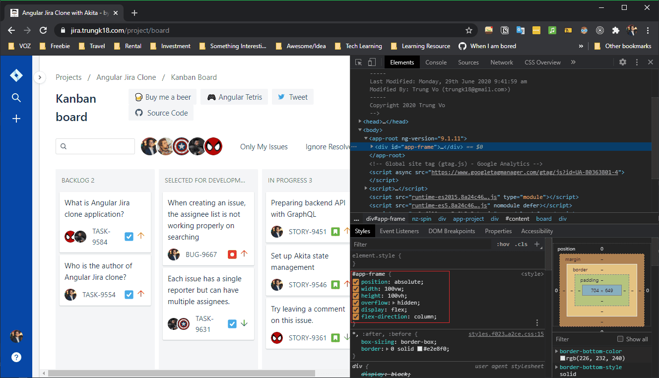 Angular Jira Clone Part 02 - Build the application layout with flex and TailwindCSS | Trung Vo